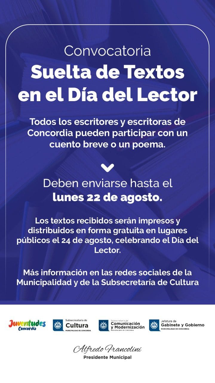 Convocatoria a escritores: suelta de textos en el Día del Lector